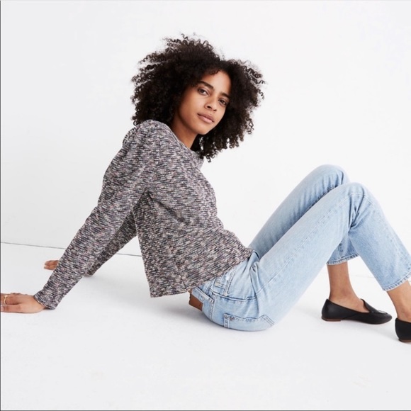 Madewell | Sweaters | Madewell Cropped Marled Multicolor Sweater | Poshmark